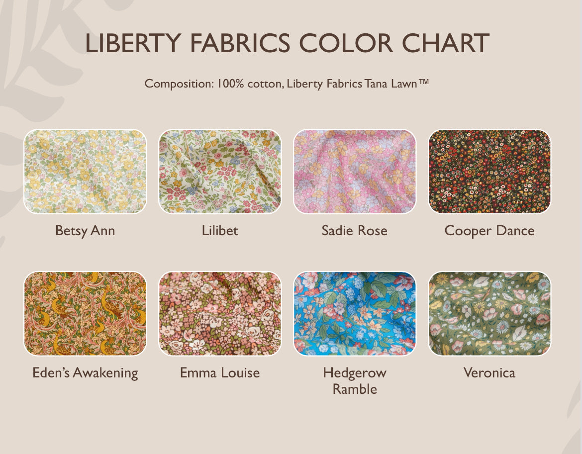 Wide Bodice Ruffle Dress in Sadie Rose Liberty Print – Dannie and Lilou