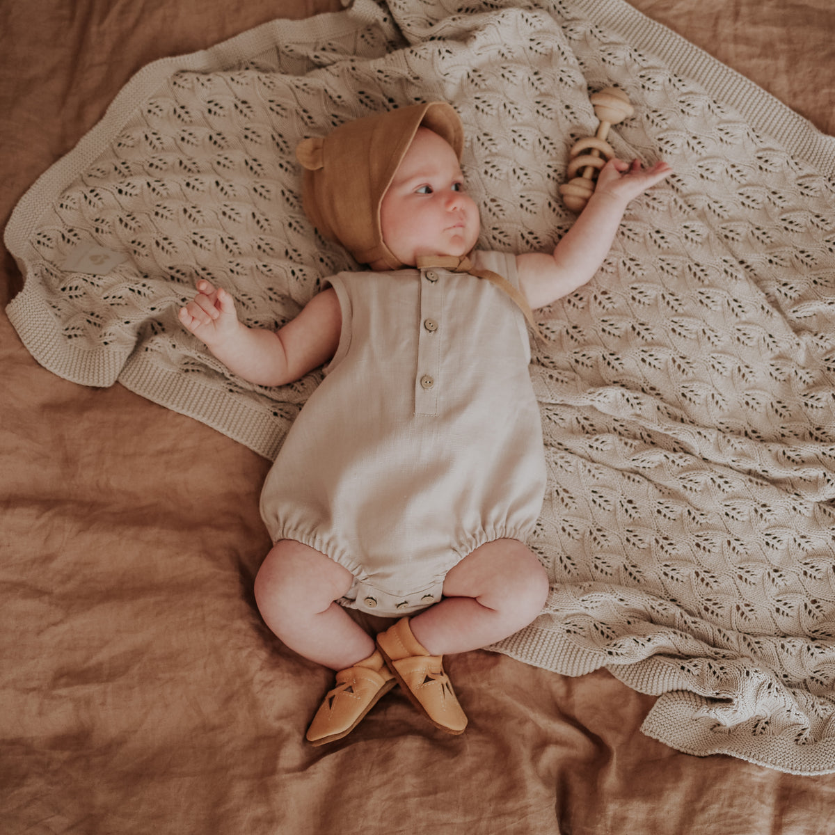 Beige Linen Tank Bubble Onesie – Dannie and Lilou